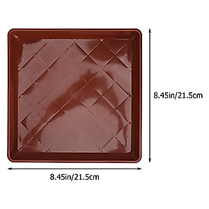 Yardwe 4pcs Flower Garden Flowerpot in Home Plastic Trays Drip Simple White/Pallets Red Plants Tray Holder Potted Accessories Indoors Practical Special Planters for Thick Bonsai Use