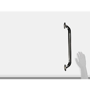 DMI Textured Toilet, Shower & Tub Rail, Handicapped Grab Bars for Handicap and Elderly, Perfect for Bathroom Safety, Rust-Resistant Steel, 18", Chrome, FSA & HSA Eligible