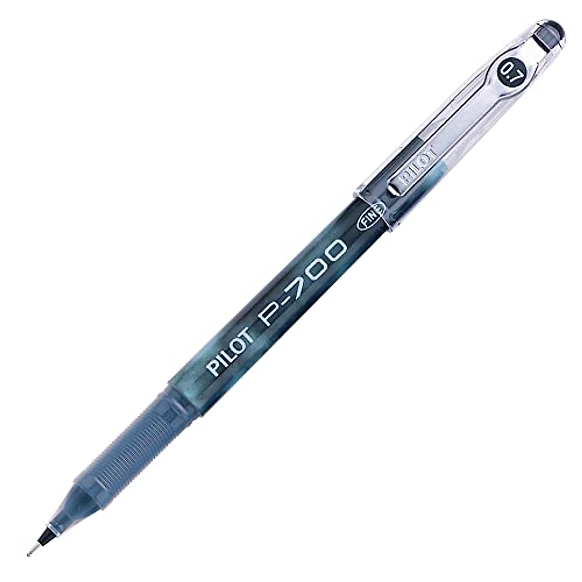 Pilot P-700 Rollerball Stick Gel Pen, Black Ink, Fine 0.7 mm, Dozen (PIL38610)