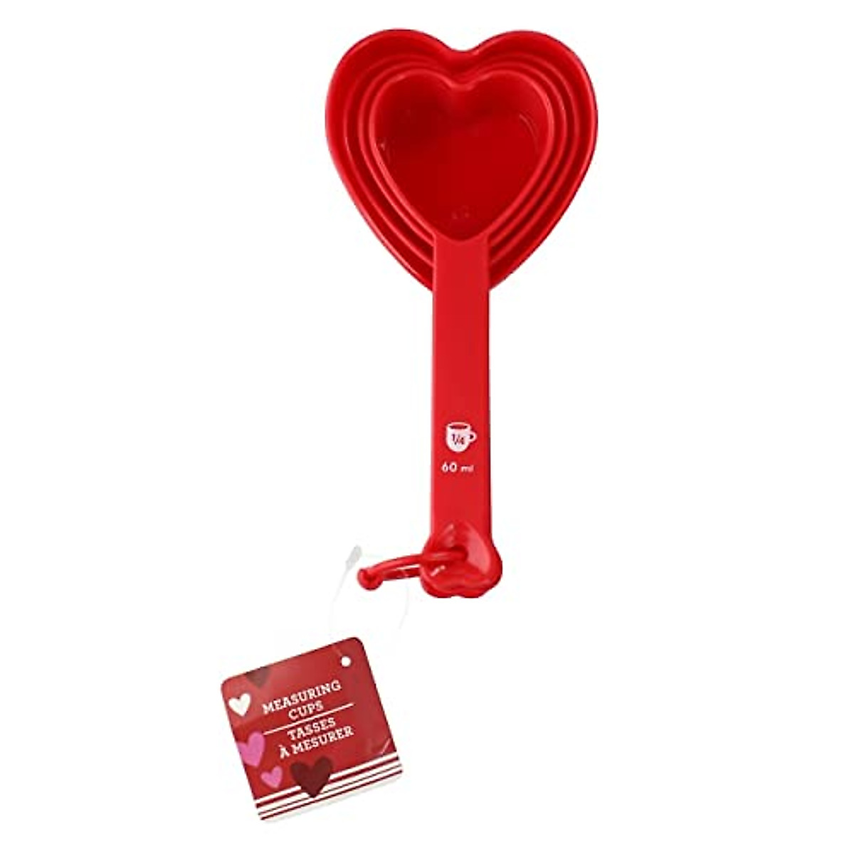 Heart Shaped Measuring Cups, 4-ct. (Red)