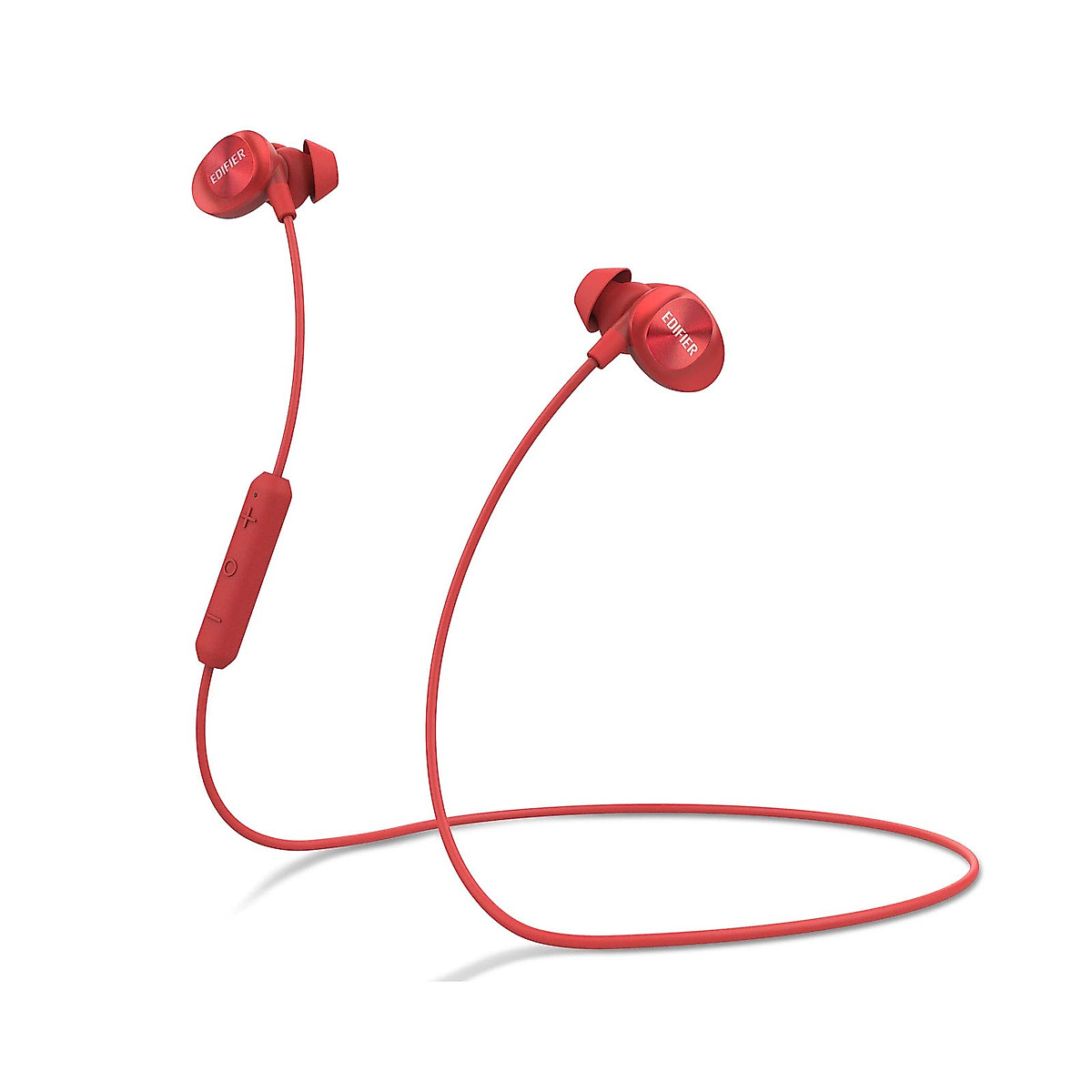 Edifier W285BT Wireless Sports Headphones - Bluetooth 4.2 Headset IPX4 Sweat Splash Proof in-Ear Earphones with AAC Support - Red