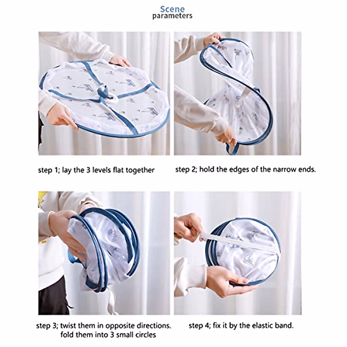 Fashion & Lifestyle Large Size Sweater Hanging Dryer, 3 Tier Folding Drying Rack, Lay Flat to Dry Mesh Clothes Hanger for Sweater, Delicates and Swimsuit 30.3" L x 24" W x 31 "H (1 pcs)