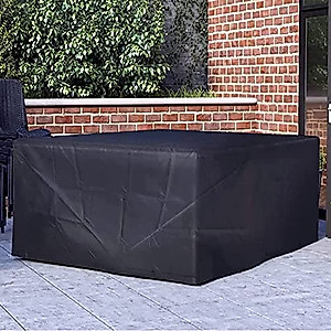 Outdoor Patio Furniture Cover for Rectangle Table & Chairs Waterproof Heavy Duty Seater Sofa Cover Extra Large Dustproof Bench Protector (106"x106"x28")