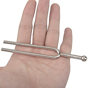3Pcs Yootones A 440Hz Tuning Fork Standard Tuner Tone Tool Musical Instruments Compatible with Violin Guitar Tuner Device (Silver)