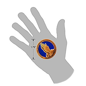 Serenity Prayer and Do Not Be Anxious About Anything, Antique Gold-Color Plated Challenge Coin, Philippians 4:6 Gift