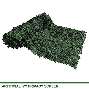 Artificial Ivy Privacy Fence,U'Artlines Heavy Duty Artificial Hedges Fence and Faux Ivy Vine Leaf Decoration Screen Garden Wall Fence for Outdoor Garden Decor (59x118Inch)