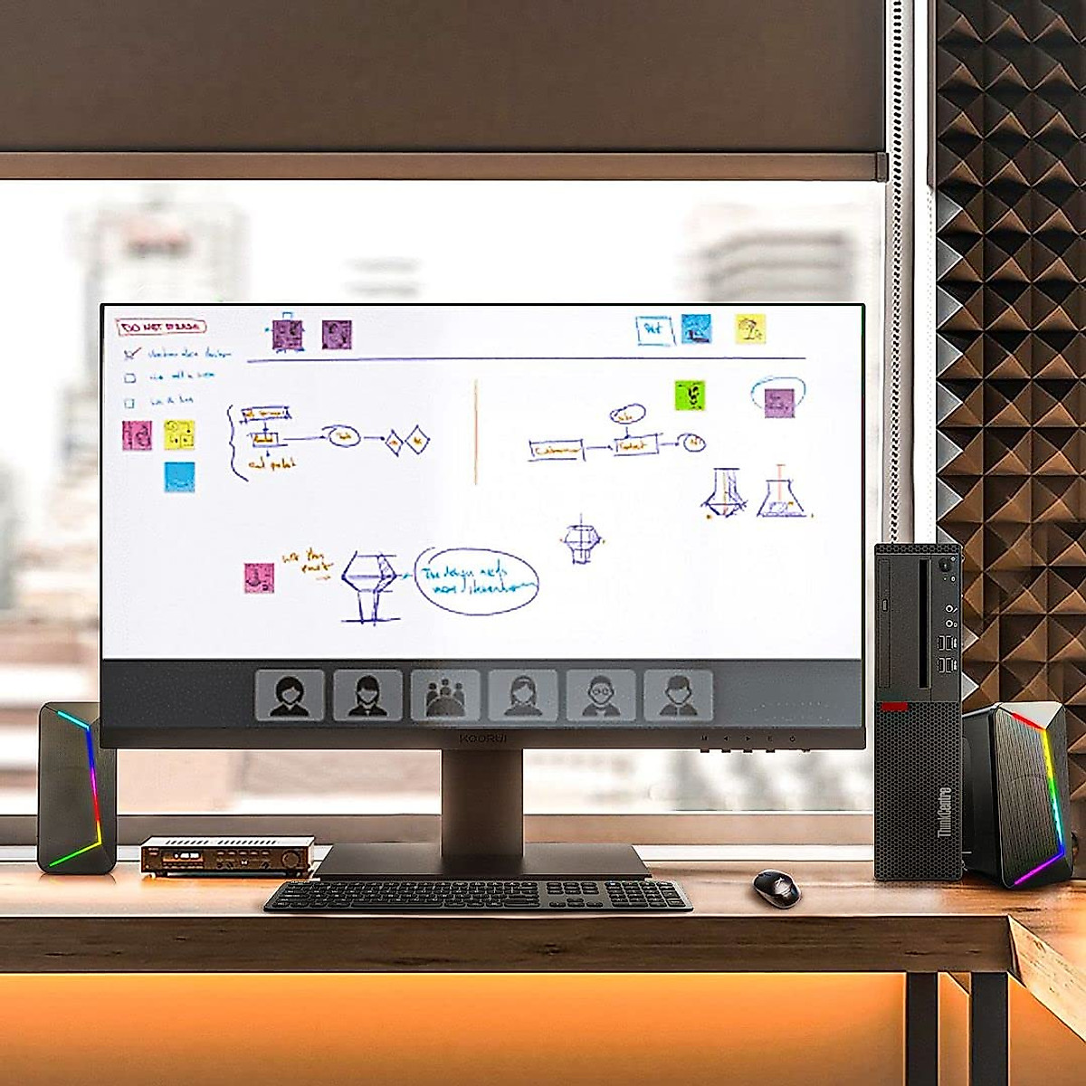 Lenovo ThinkCentre M710s SFF Desktop Computer, Intel Core i7-6700, 16GB DDR4, 512GB NVMe SSD, 24" Full HD Monitor, Wireless Keyboard & Mouse, Speakers, Windows 10 Pro