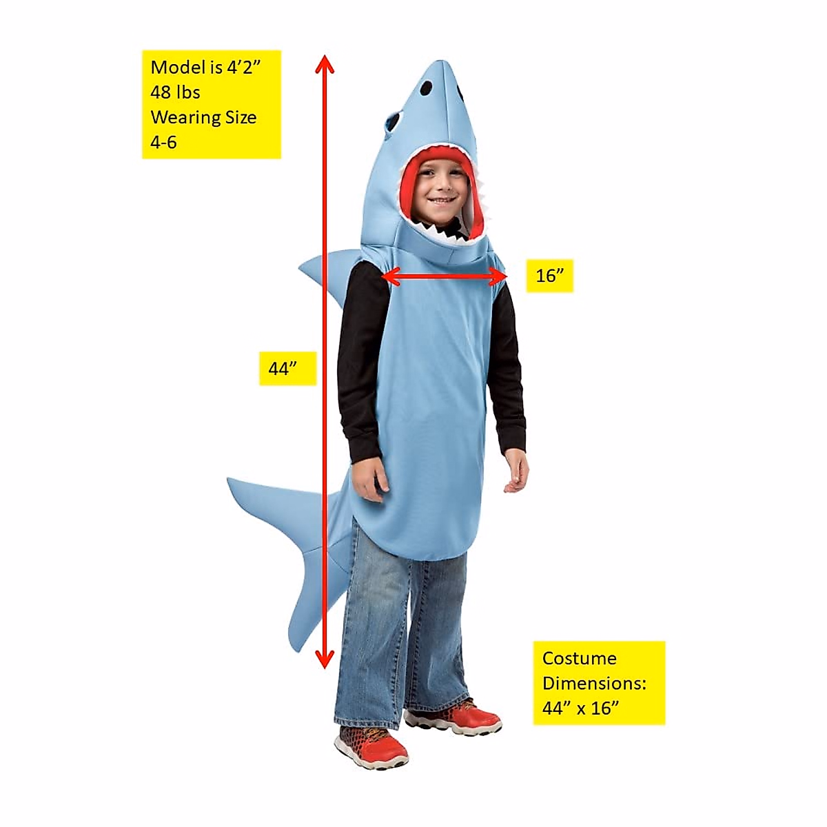 Rasta Imposta Sand Shark Halloween Costume, Child Size 4-6