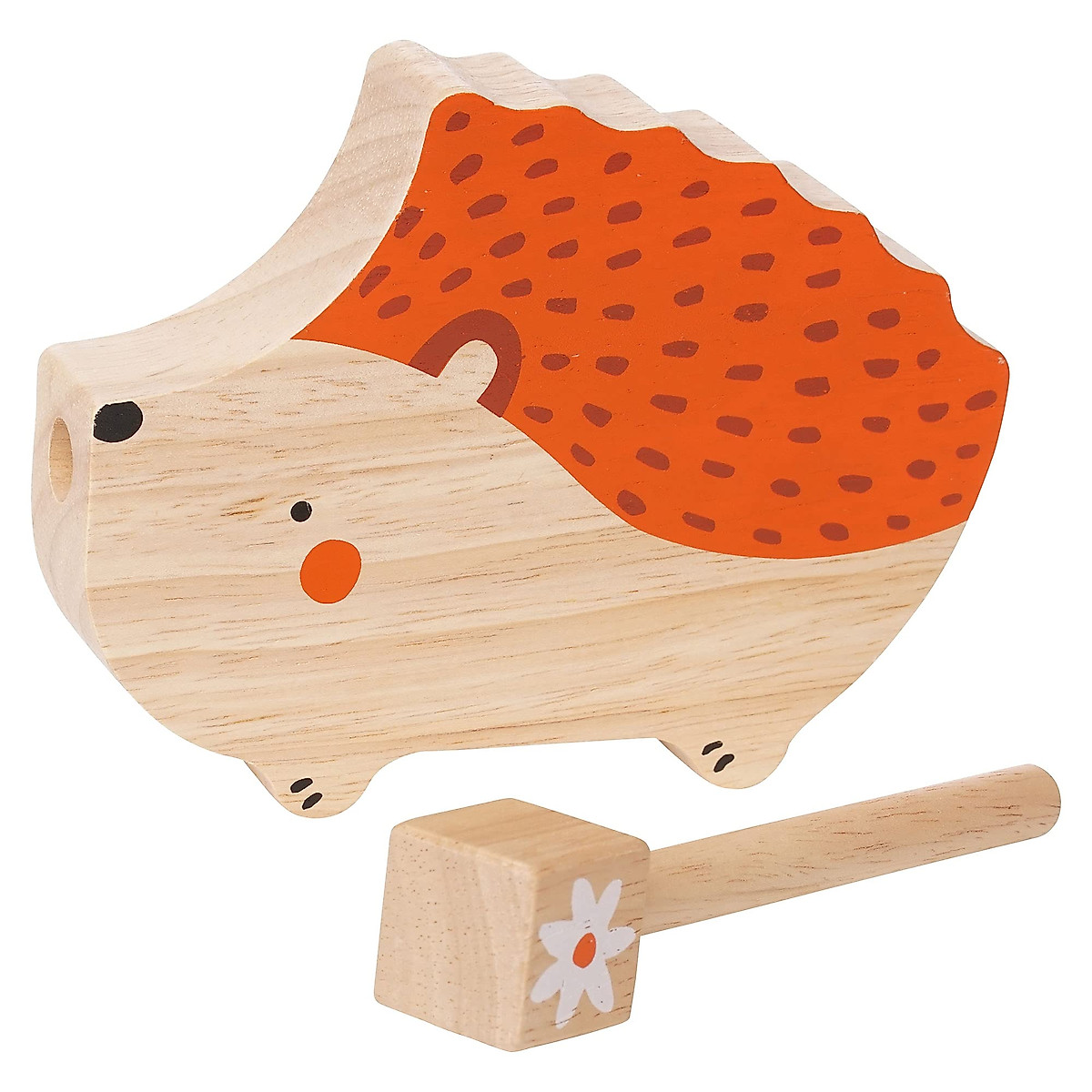 Manhattan Toy Musical Forest Trio 3 Piece Wooden Toy Set for Toddlers with Bear Rattle, Llama Clacker & Hedgehog Guiro