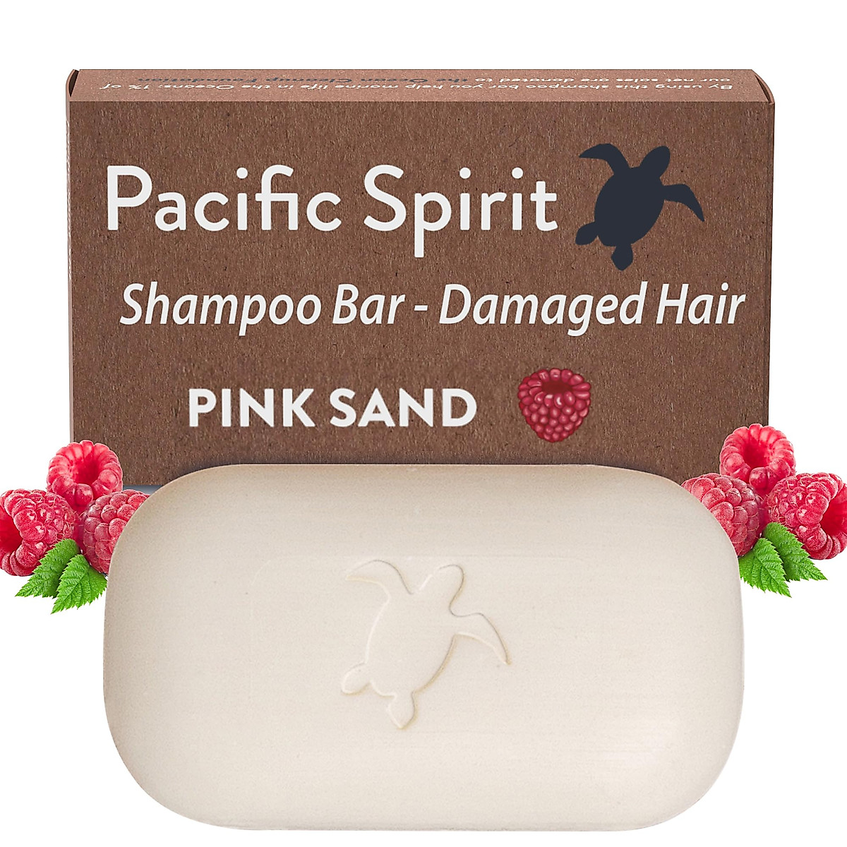 Pacific Spirit Bar Shampoo for normal hair with Coconut Oil & Raspberry, Rich foam, Sulfate-Free, Soap-Free, Zero Waste, Vegan, Eco-Friendly, 3.53 Oz
