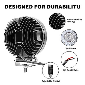 27W Spot Green Round Work LED Light Fog Offroad Off Road Lights Driving Lamp Waterproof for Hunting Pickup UTV Truck Car Boat SUV Boat 4WD ATV 12V 24V 4x4 Tractor Motorcycle（2pcs）