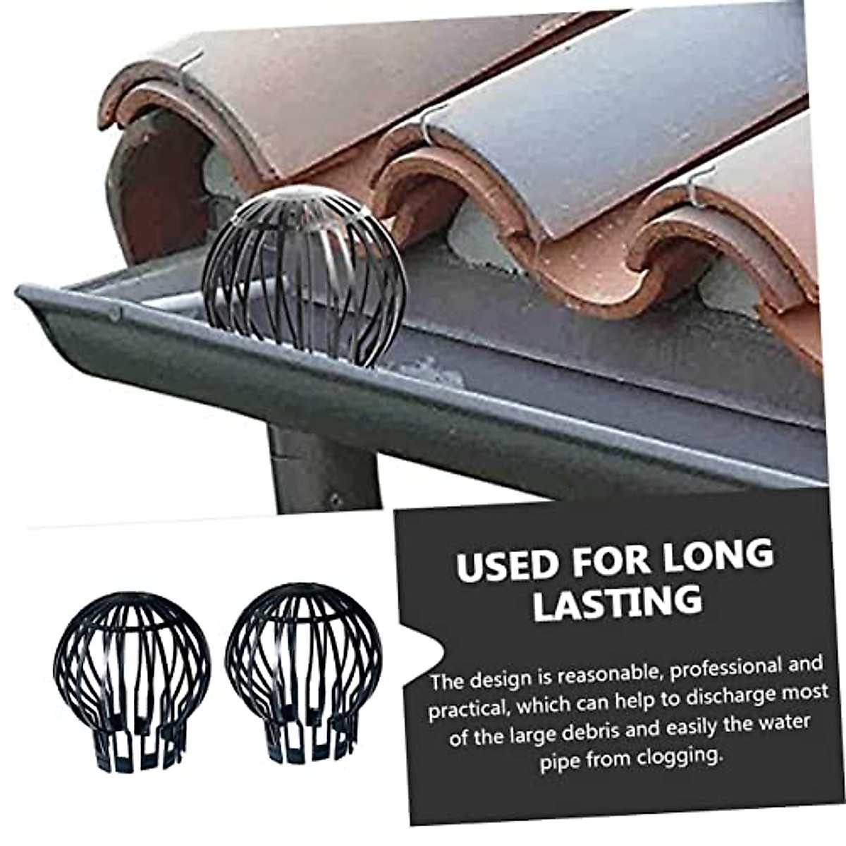 DOITOOL 4 Pcs Eaves Filter Cover Drainage Ditch Strainer Cover Gutter Downspout Strainer Expandable Downspout Expanding Water Hose Round Balloons Plastic Strainer Roof Gutter Filter Pp