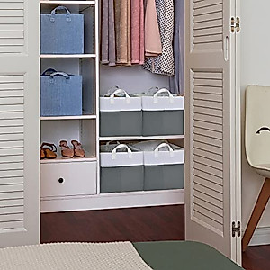 GRANNY SAYS Bundle of 4-Pack Storage Baskets for Organizing & 1-Pack Hanging Closet Organizer
