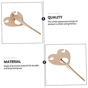 Anneome 1pc Unique Tray Board Holders Bottle Holder for Wooden Home Desk Foldable Design Beach Picnic Outside Heart Glass Rack Serving with Food Sand and Storage Party Wood Shaped Grass