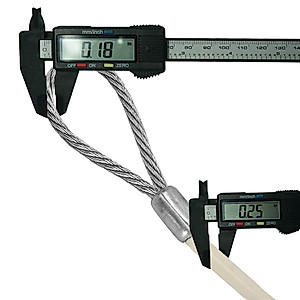 Aoneky 47ft 1/4'' Stainless Steel Replacement Tennis Net Cable