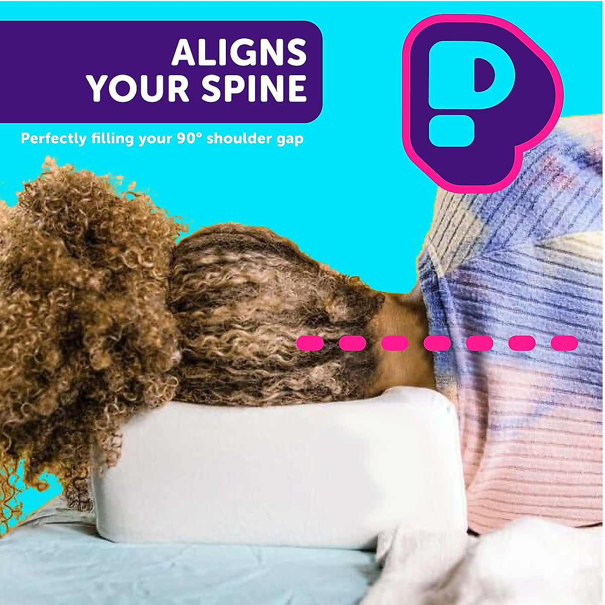 Pillow Cube Side Cube Pro - Most Popular (5”) Bed Pillows for Sleeping on Your Side, Cooling Memory Foam Pillow Support Head & Neck for Pain Relief - King, Queen, Twin 24"x12"x5"