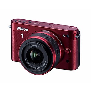 Nikon 1 J2 10.1 MP HD Digital Camera with 10-30mm VR Lens (Red)