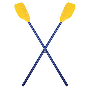 Rowing Oars, 45in ABS Plastic Detachable Oar Two Person Boat Paddle for Rubber Canoes Lifeboats Leisure Using Water Sports Accessory (2 Pieces)