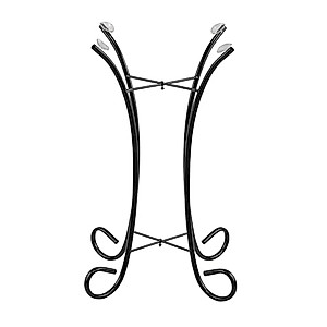 Alpine Corporation KPP160 Birdbath Metal Stand, 25 Inch Tall, 18"L x 18"W x 23"H, Black