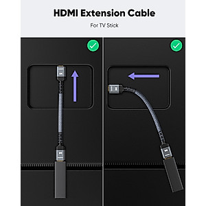 Highwings 8K 4K HDMI Extender Cable, Short HDMI Extension Cable 2.1 4K@30Hz/ 60Hz/ 120Hz, Ultra high Speed HDMI Adapter Male to Female Compatible with PS5 Roku Stick Blu Ray Player HDTV Laptop 1FT