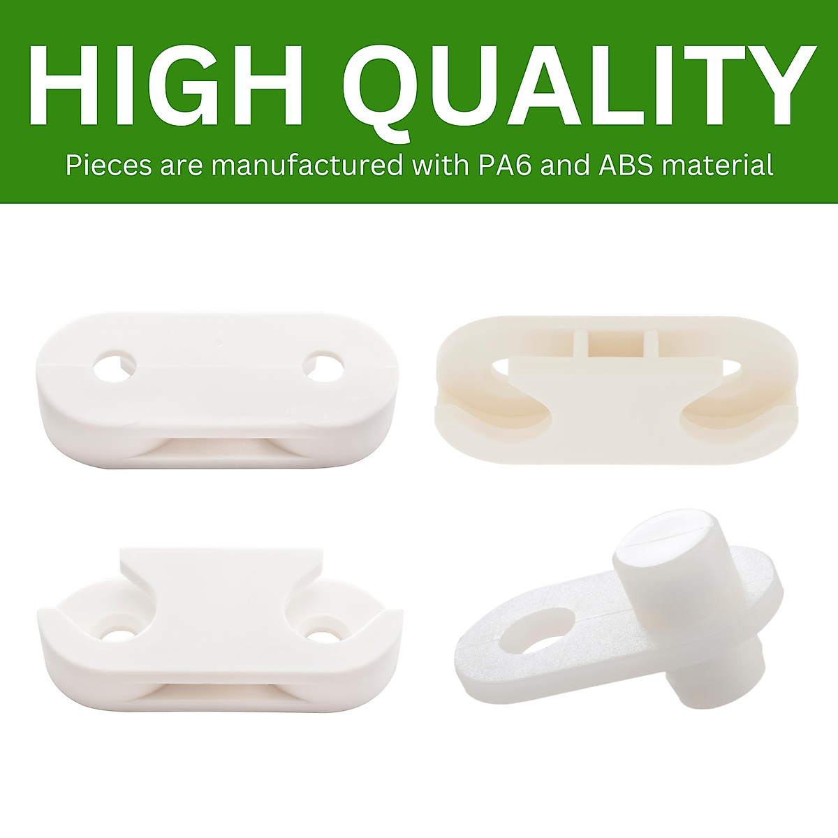 Spare Hardware Parts HEMNES Shoe Cabinet Parts Replacement for IKEA Part #110364 and #116713 (Pack of 2 Each)