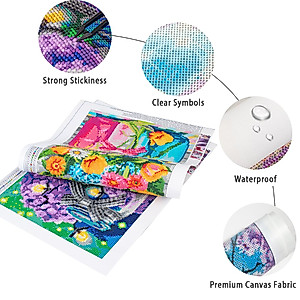 4 Pack 5D Diamond Painting for Adults DIY Angel Diamond Painting Full Drill Round Diamond Dots Art Kits for Kids DIY Elves Girl Diamond Art Painting Diamond Pictures Mosaic Sticker Art Kits 12x16In