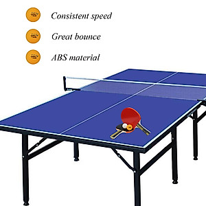 MAPOL 50- Pack Orange 3-Star Premium Ping Pong Balls Bulk,Advanced Training Table Tennis Ball