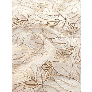 XMTXZYM Hollow Mesh Embroidery Fabric Wedding Dress Clothing Handmade DIY Fabric