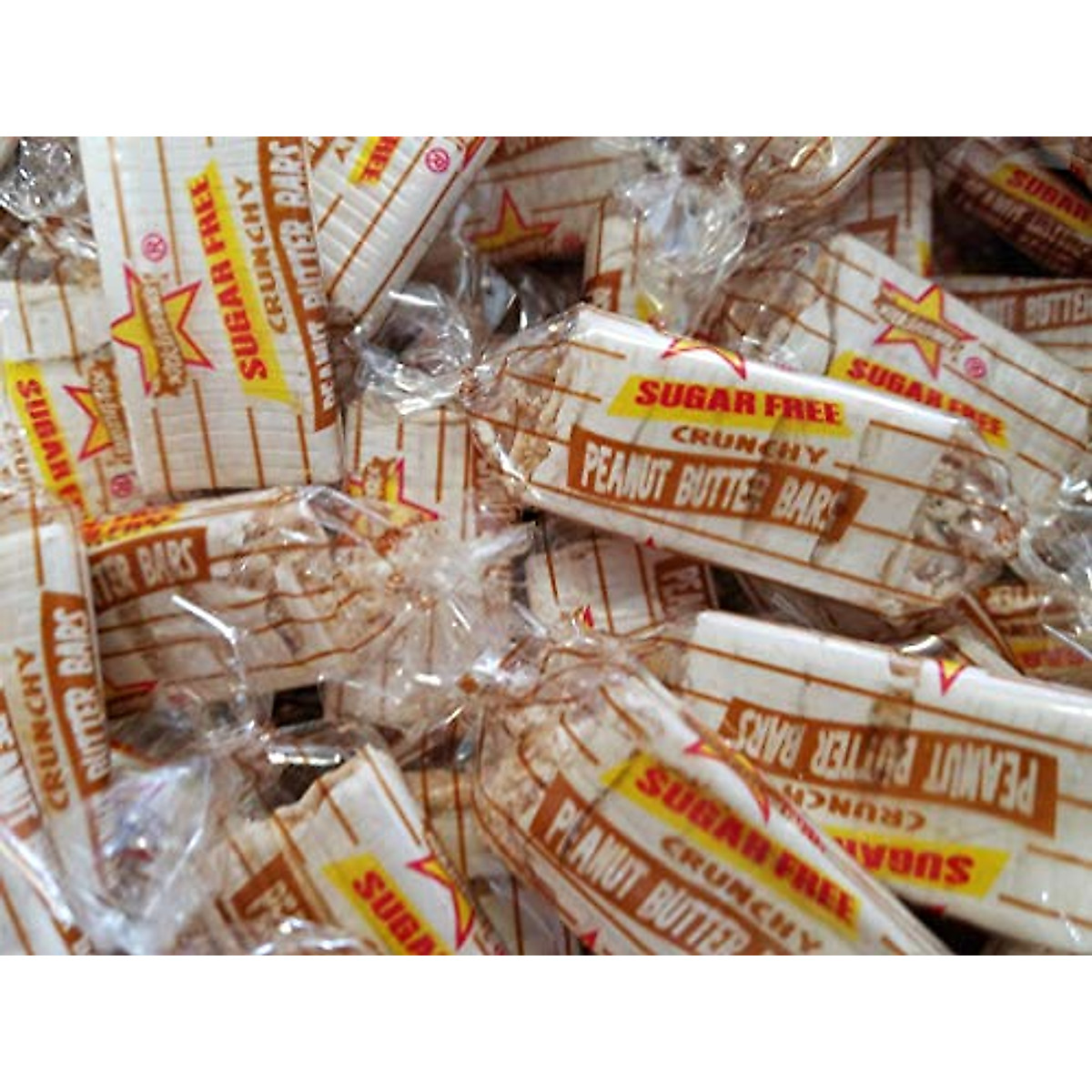 Atkinson's Sugar Free Peanut Butter Bars - Delicious Individually Wrapped 1 lb Bulk Frosted Coated Candy
