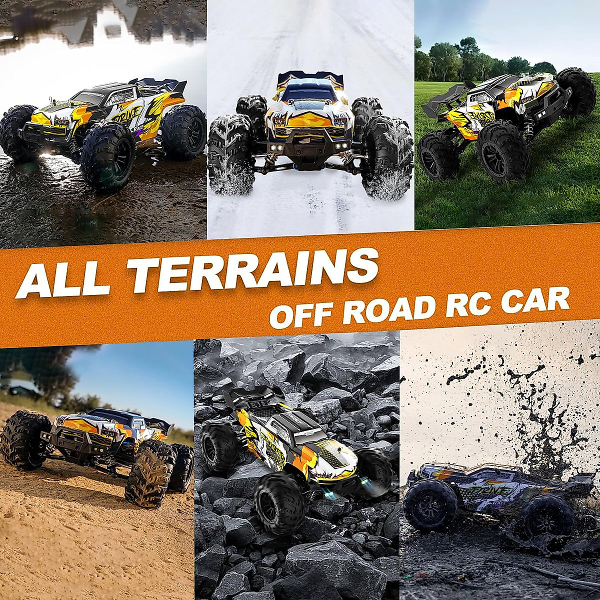 Limodgo Brushless RC Car for Adults 43 MPH, 4WD High Speed All Terrain RC Truck, high Speed Rc Cars for Adults, 50 Minute Run Time, 1:16 Off-Road Drift Monster Truck Hobby Rc Cars