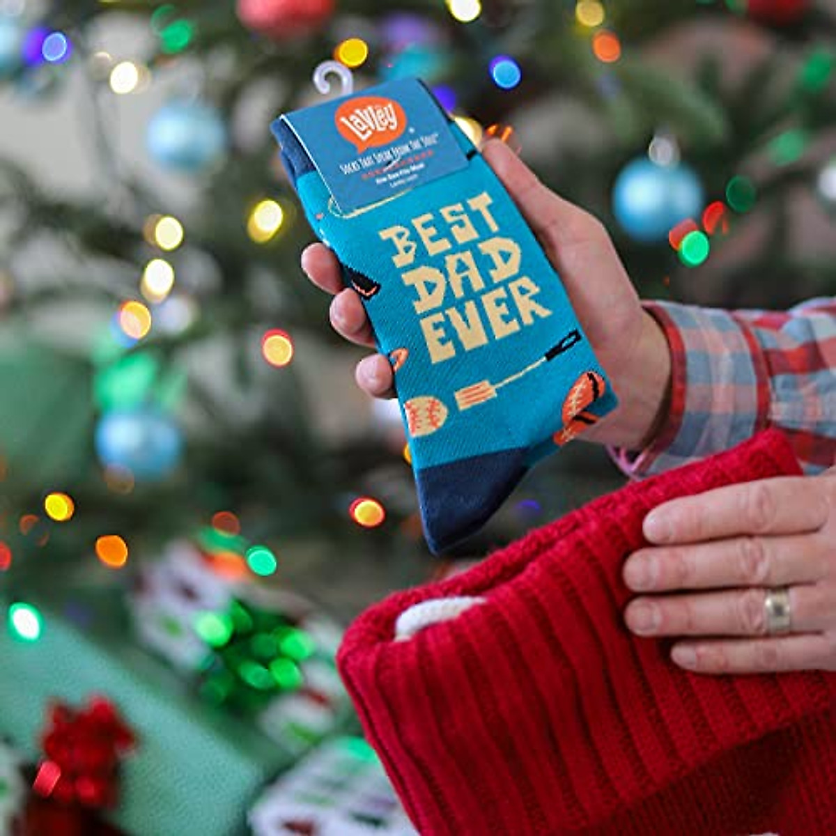 Best Dad Ever Socks - Funny Novelty Gift for Dads and Grandpas for Father's Day and Christmas Stocking Stuffers