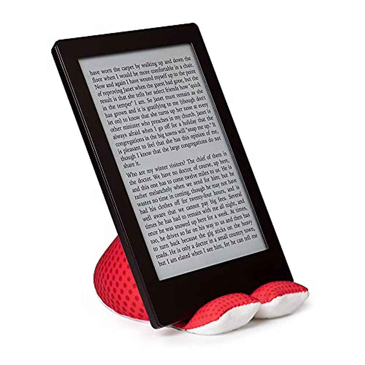 Plusheez Mobile Phone Holder | 2 in 1 Phone Stand with Micro Fibre Wipe | Screen Cleaner | Universal Phone Stand for Kids Children Adults | eReader/Kindle/Smartphone/Small Tablet Compatible (Lips)