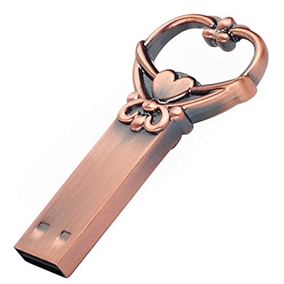 Love Knot Flash Drive 32GB Heart Shaped USB Thumb Drive Metal Zip Drive Retro Birthday Wedding Gift Data Storage Photo Stick for Family,Kids,Friends,Students Thumb Drive, Jump Drive