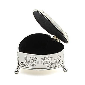 Engravable Heart Shaped Jewelry Box for Bridal Attendant