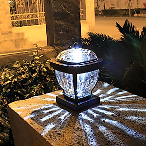 Solar Light Courtyard Villa Home Post Cap Light Waterproof Super Bright Garden Outdoor Pillar Light