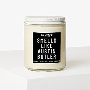 CE Craft Candle - Smells Like Austin Butler Scented Candle – Bourbon Vanilla Scented Candle – Gift for Her, Girlfriend Gift, Pop Culture Candle, Prayer Celebrity Candle Gift