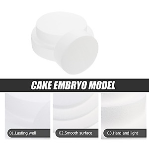 BESTonZON Wedding Cake Stand Round Cake Foam 3Pcs Round Cake Foams Cake Dummies Round Cake Foam Display Foam Cake Dummies for Decorating Practice Mould Cake Dummies Candy Set