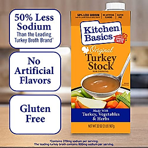 Kitchen Basics Original Turkey Stock, 32 oz Carton, (Pack of 12)