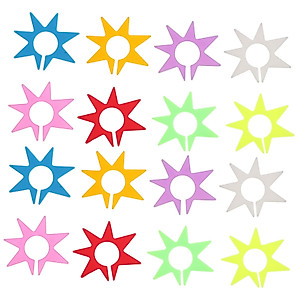 Anneome Wedding Wine Charm 2 Sets 16 Pcs Wine Glass Marker Cocktail Glasses Maker Tea Bag Hangers Hawaiian Party Supplies Wine s Wine Cup Markers Drinking Water Cup Wine Bottle