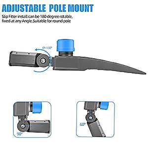 WYZM 300W Outdoor LED Parking Lot Light,with Dusk-to-Dawn Photocell,39,000 Lumens,100-277V LED Pole Light,1000W HPS Equivalent (Slip Fitter)