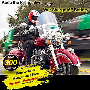 Weize YTX20HL-BS Battery, High Performance - Maintenance Free - Sealed AGM ETX20HL BS Motorcycle Battery