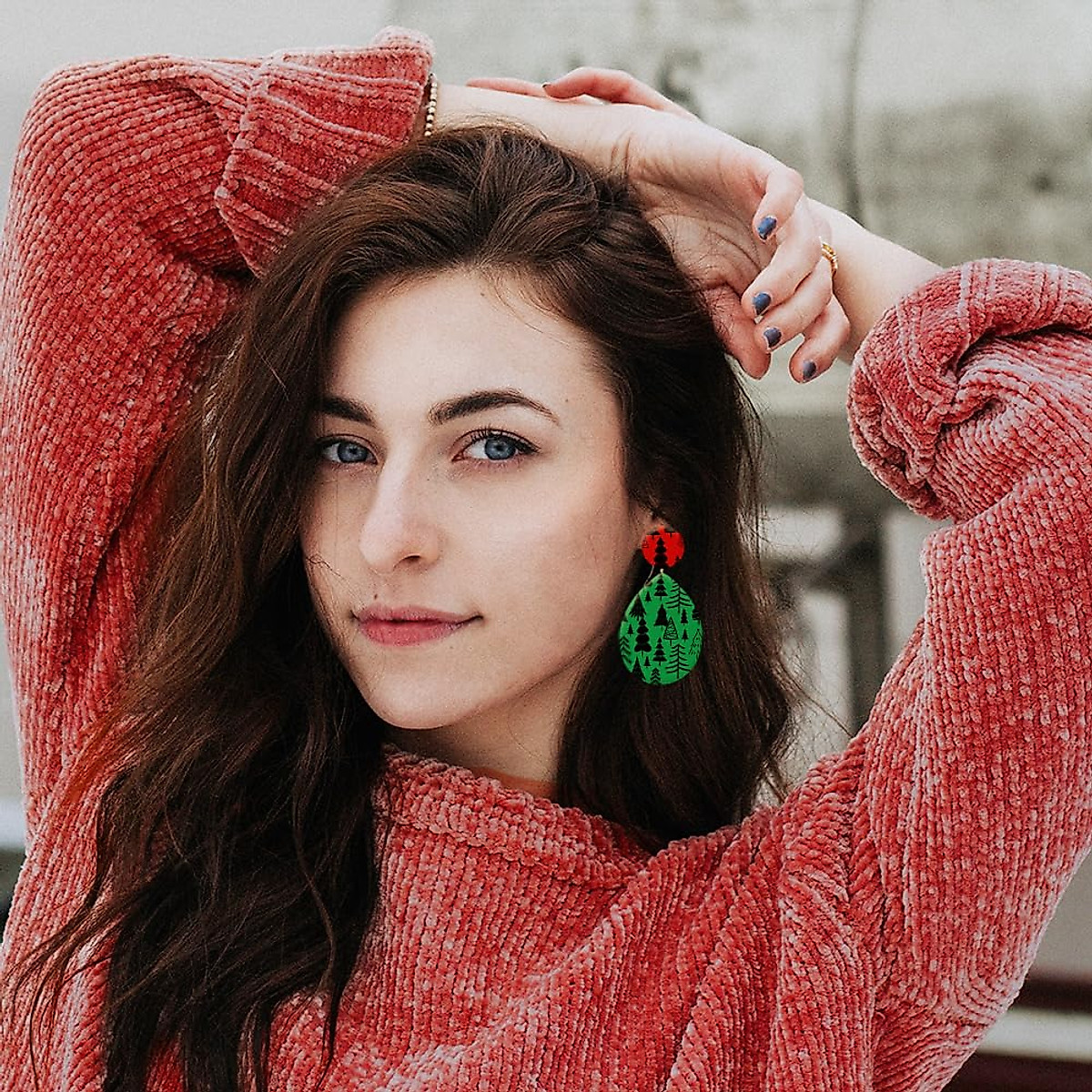 OLYCRAFT 4x5 Inch Christmas Tree Clay Stencils Christmas Theme Silk Screen for Polymer Clay Pines Pattern Silk Screen Stencils Mesh Transfer Stencils for Polymer Clay Jewelry Making