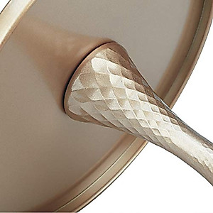 Hotity Set of 2 Round Cake Stands Modern Design Dessert Display Cake Stand Cupcake Stands for Party Celebration Baby Shower, Light Gold