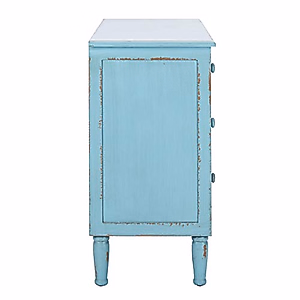 Safavieh American Homes Collection Tablet Distressed Blue 3 Drawer Chest