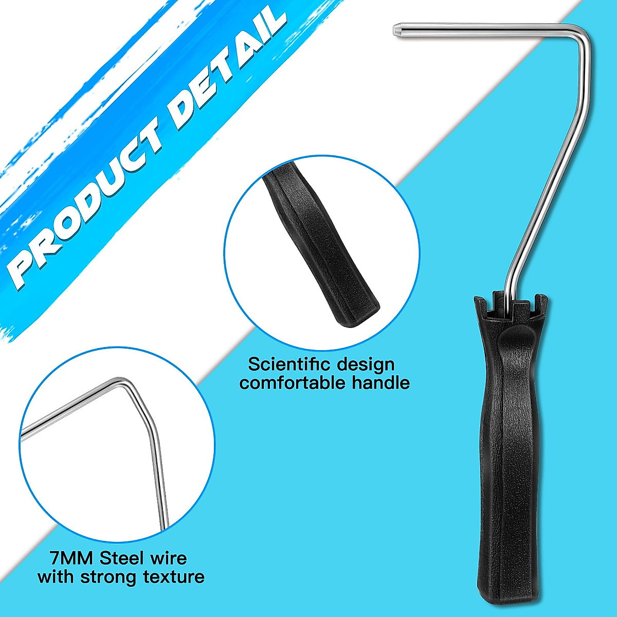 Baderke 10 Pcs R012 4 Inch Mini Roller Frame Paint Roller Handle Painting Roller Frame Roller Paint Brush Painting Supplies for Wall House Homes