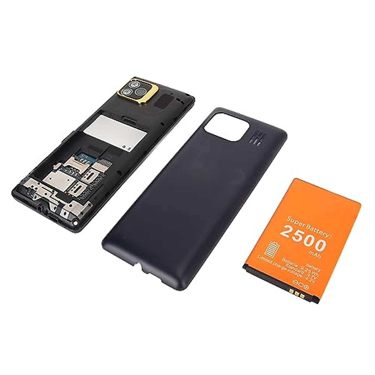 S475 2G Senior Cellphone, Unlocked Cellphone for Seniors, 2.4in Screen, 3 SIM Cards, Long Standby, Clear Sound, SOS Function, Multiple Functions, Easy to Use (US Plug 100-240V)