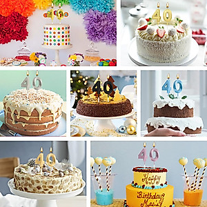 40th Birthday Decorations for Men, Gold 40th Birthday Candles, 40th Birthday Gifts Women Men 40 Year Old Happy 40th Birthday Decorations Cake Topper Number 40 Candle Cake Sparkler 40th Birthday Decor