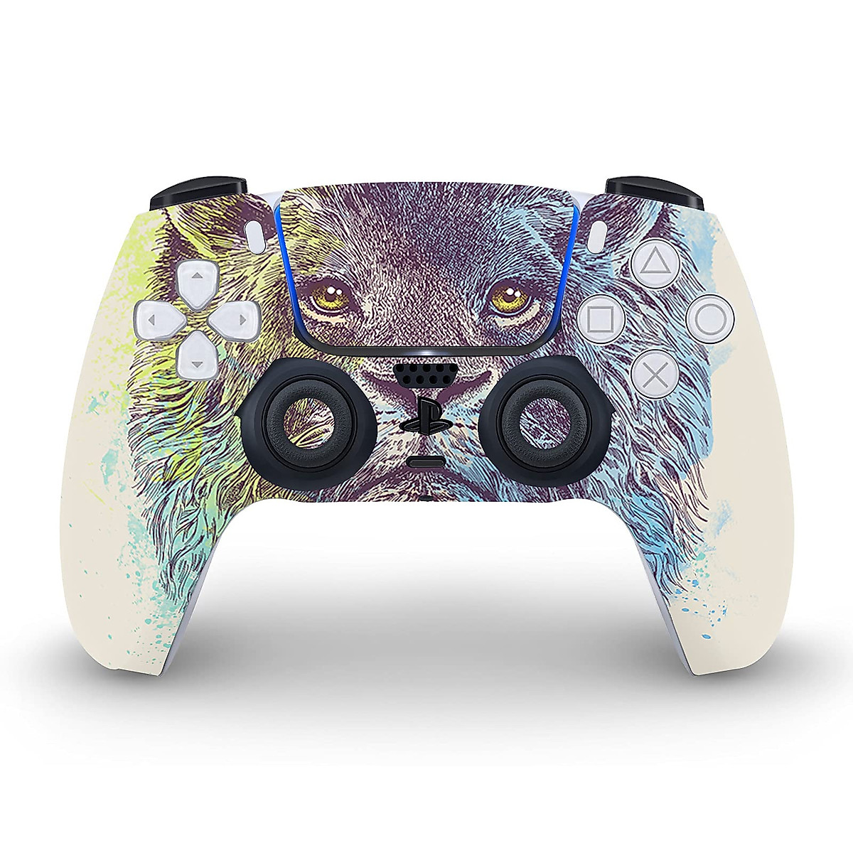 Head Case Designs Officially Licensed Rachel Caldwell Lion Art Mix Vinyl Faceplate Sticker Gaming Skin Case Cover Compatible with Sony Playstation 5 PS5 Disc Edition Console & DualSense Controller