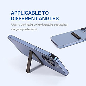 2 PCS Foldable Cell Phone Kickstand for Desk,360°Rotation Adjustable Cellphone Ring Holder Finger Kickstand Compatible with Most Smartphones Tablets(Gun Black)