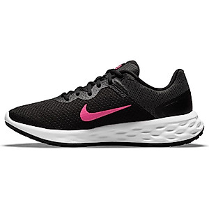 NIKE Women's Race Running Shoe, Black Hyper Pink Iron Grey, 6.5
